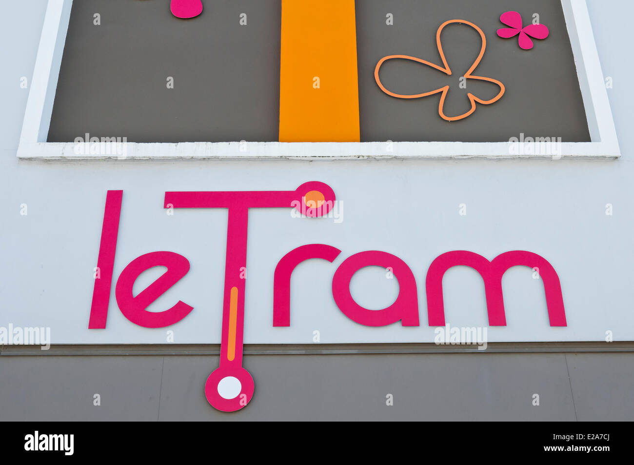 France, Finistere, Brest, the logo of the tramway of Brest Stock Photo ...