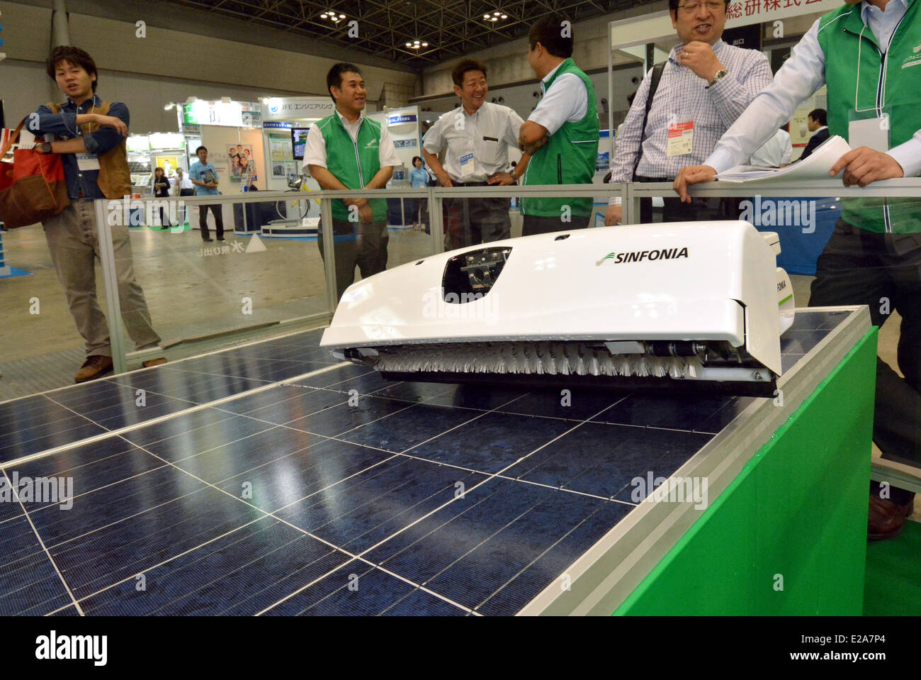 Tokyo, Japan. 18th June, 2014. A prototype self-propelled solar panel ...