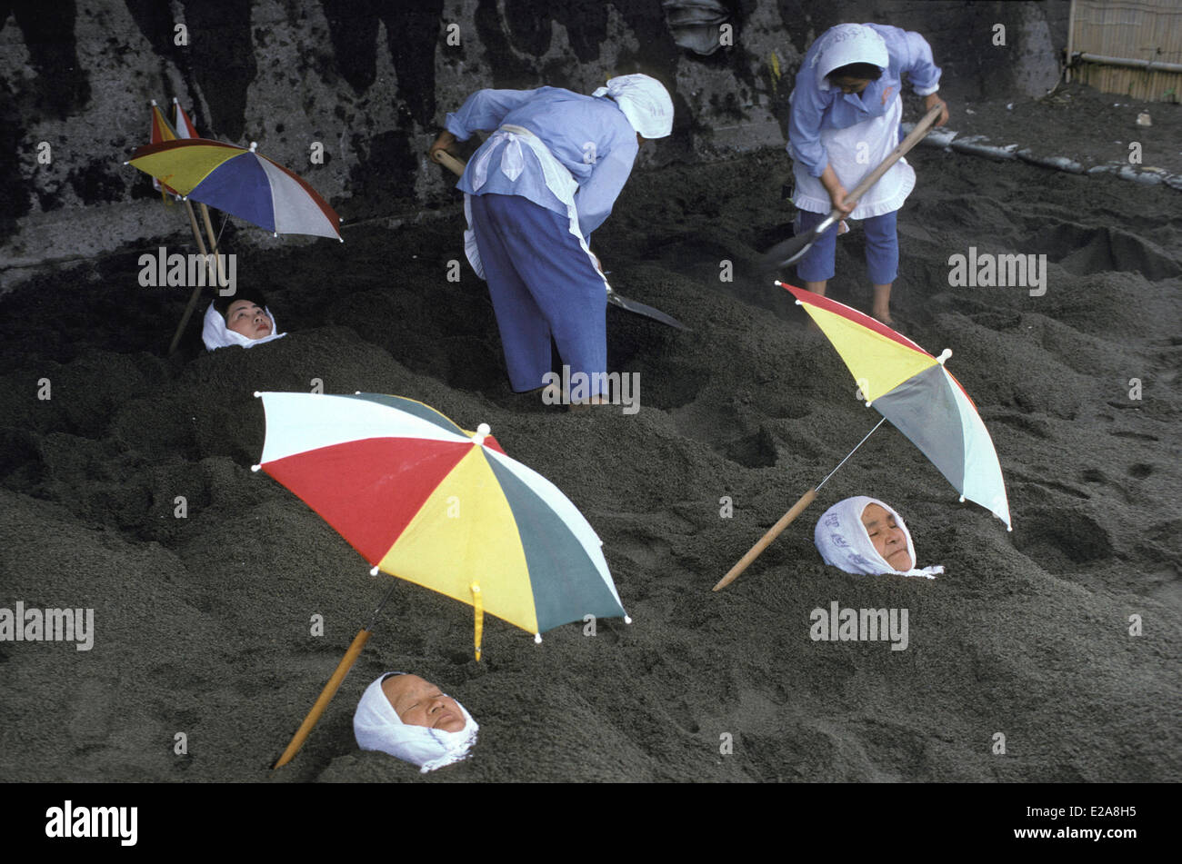 Japan, Kyushu Island, Ibusuki, Sand bath Stock Photo - Alamy