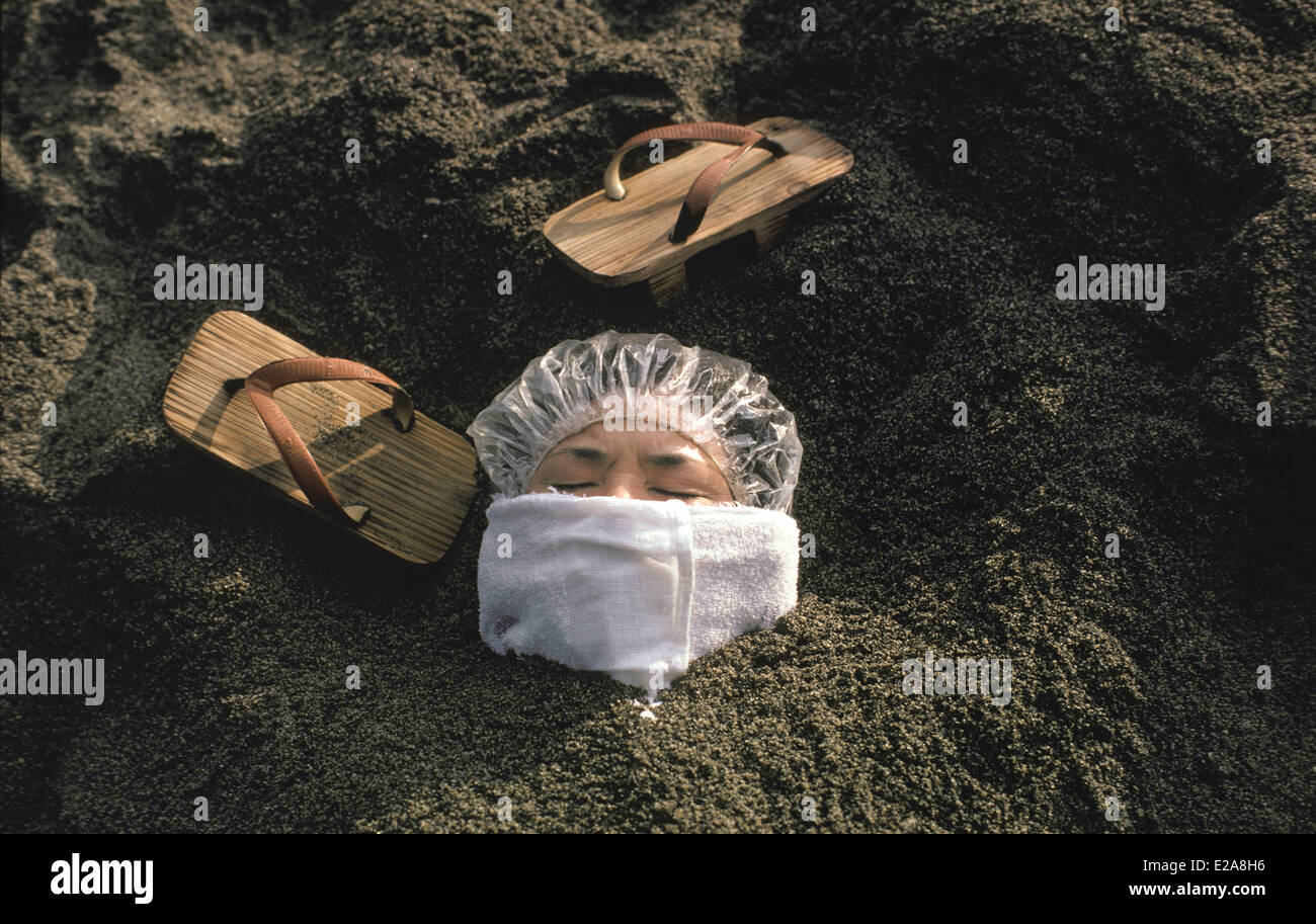 Japan, Kyushu Island, Ibusuki, Sand bath Stock Photo - Alamy