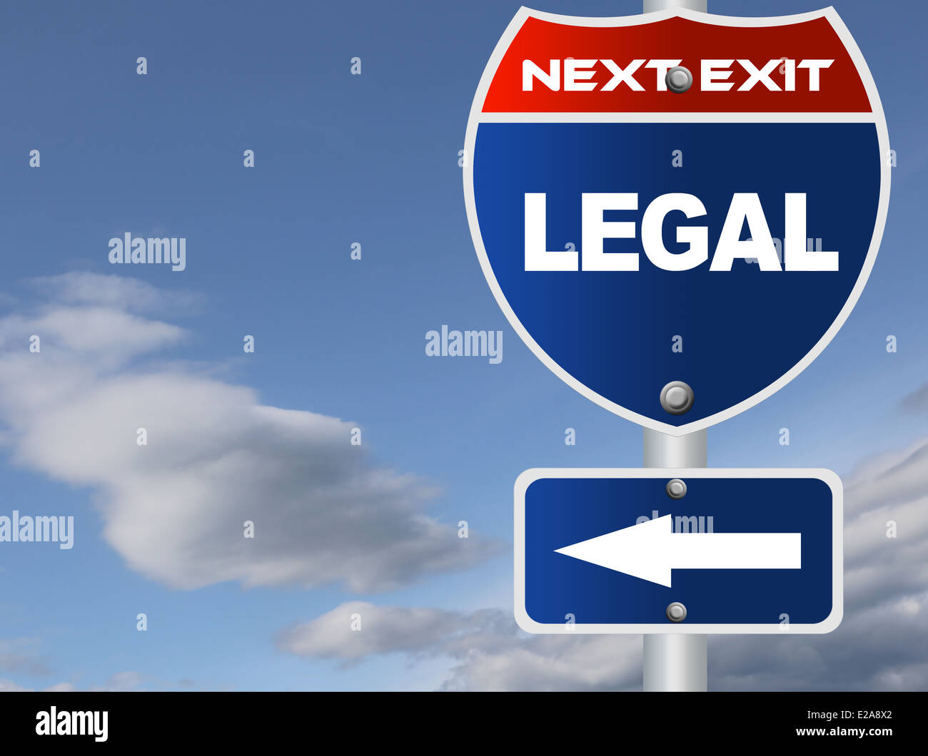 Legal road sign Stock Photo - Alamy