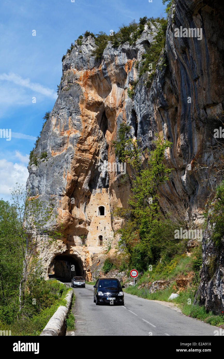 France, Lot, Quercy, Lot Valley, Bouzies, Chateau des Anglais, castle ...
