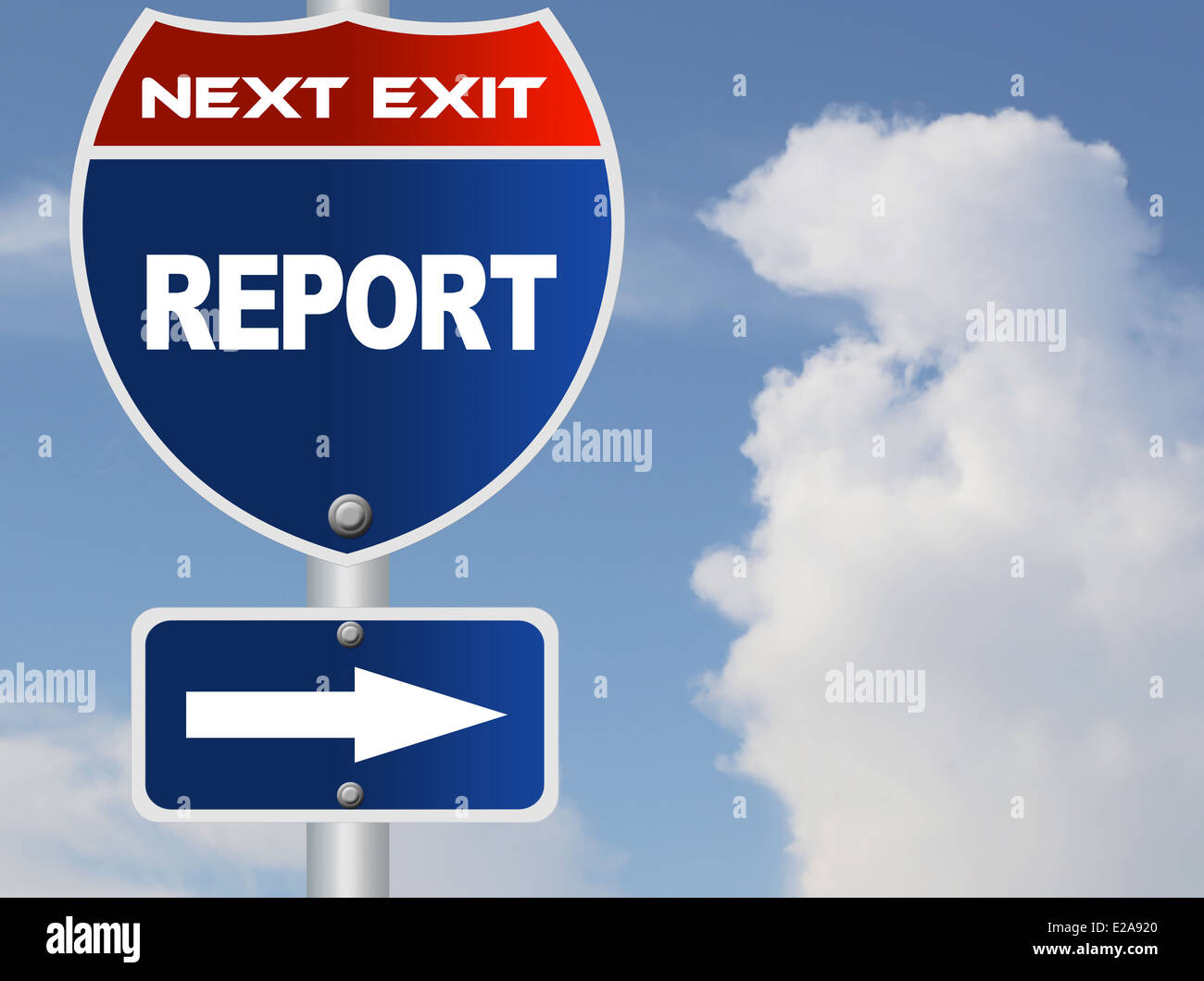 Report road sign Stock Photo - Alamy