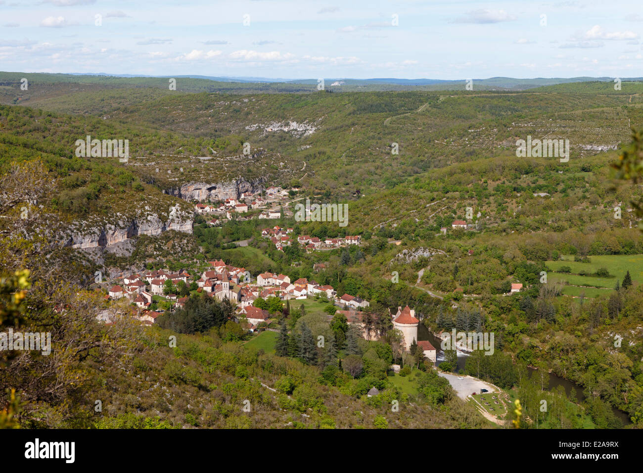France, Lot, Quercy, Cele Valley, Cabrerets Stock Photo - Alamy