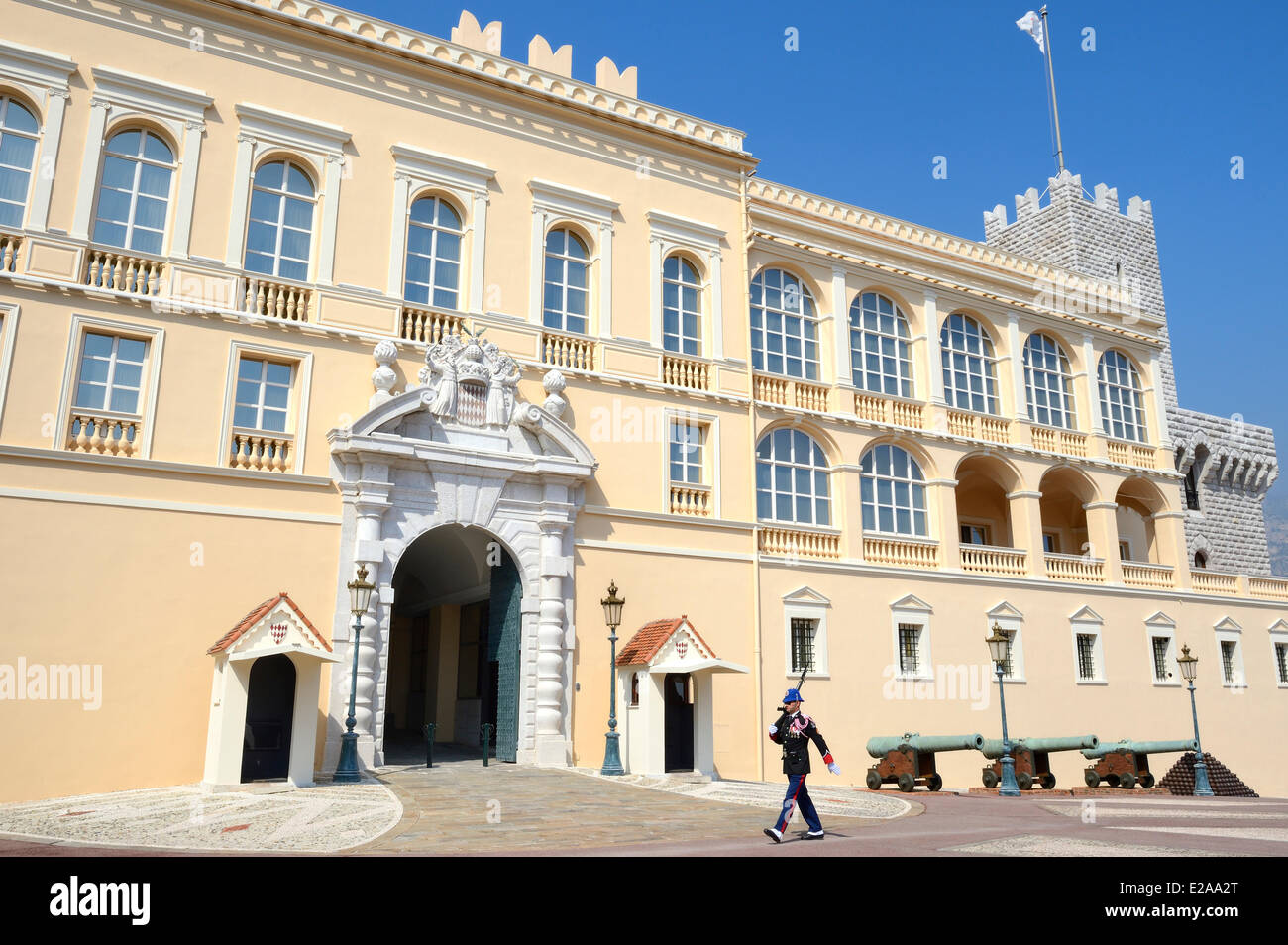 Principality of Monaco, Monaco, Place du Palais (Palace square), royal ...