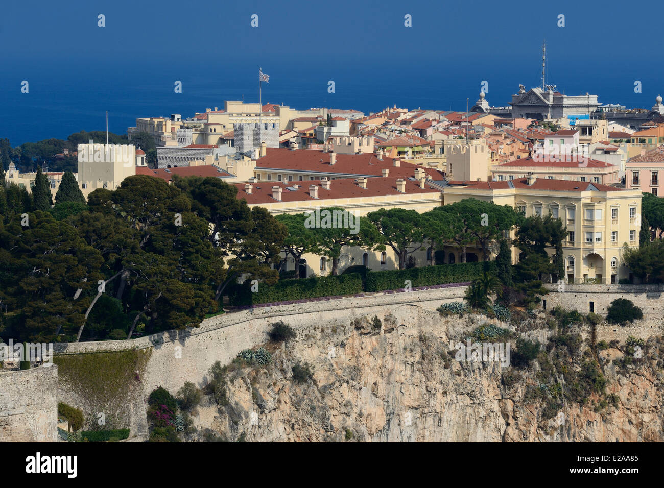 Principality of Monaco, Monaco, The Rock, royal palace Stock Photo - Alamy