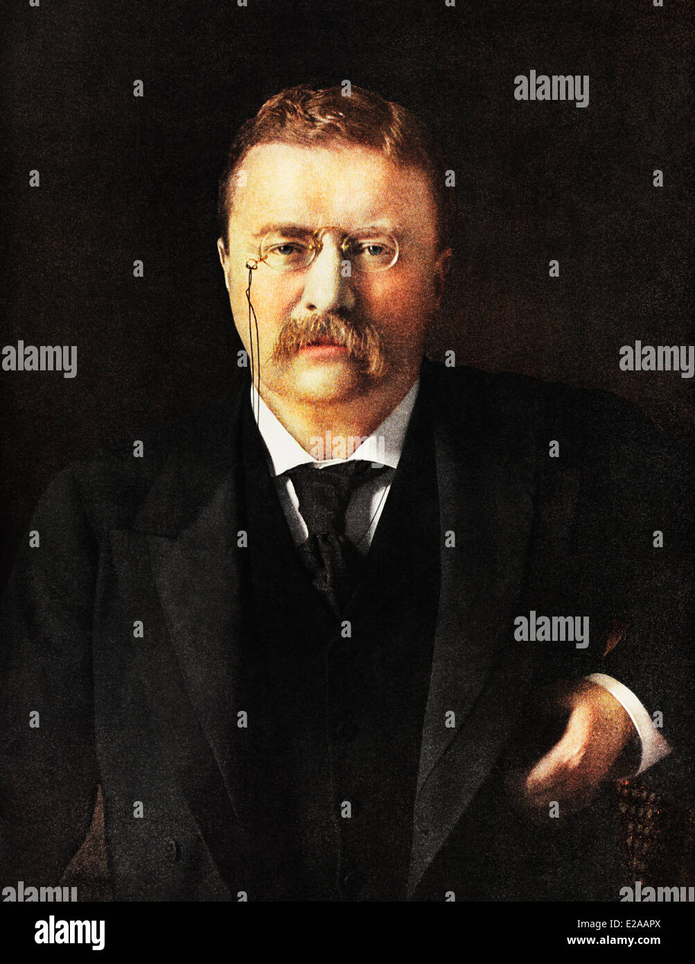 Vintage portrait of Theodore Roosevelt Stock Photo - Alamy