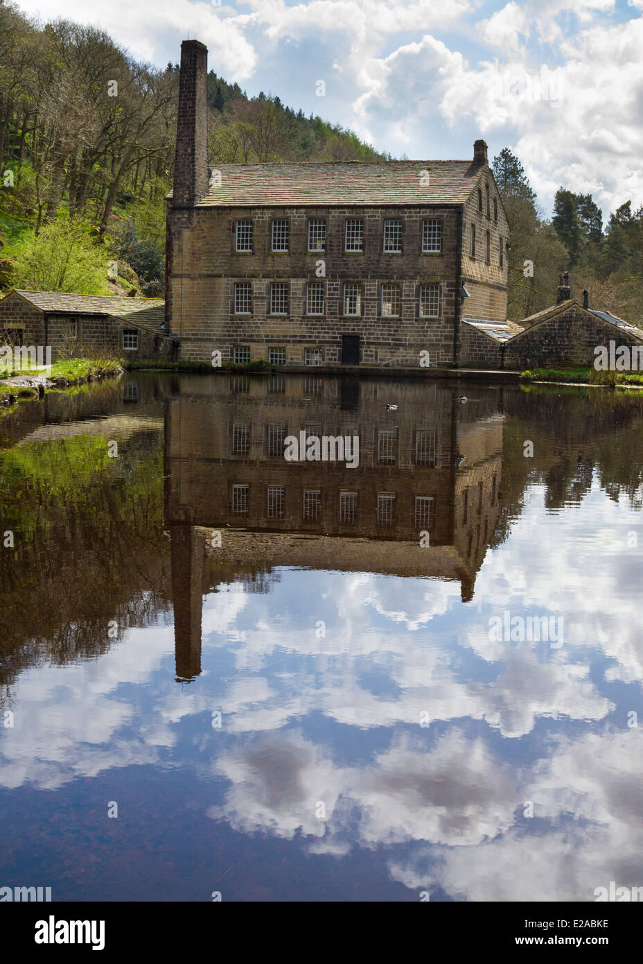Gibson Mill in Hardcastle Crags nature park, Hebden Bridge Stock Photo ...