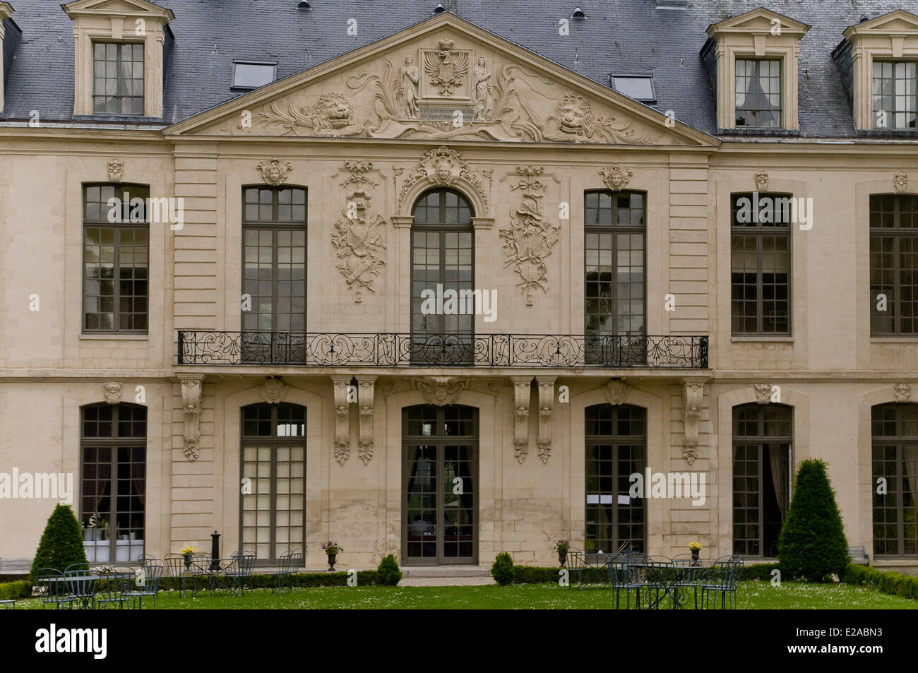 France, Oise, Ermenonville Ermenonville inside the castle transformed ...