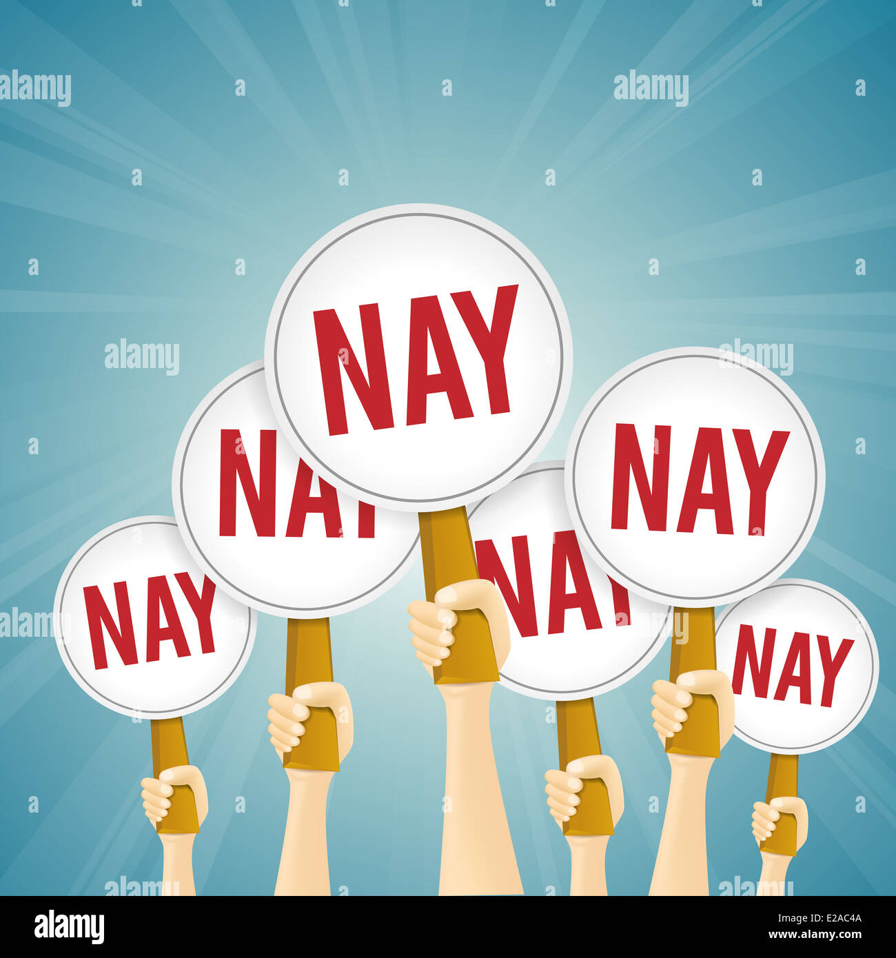 Vector illustration of negative red nay sign board Stock Photo - Alamy