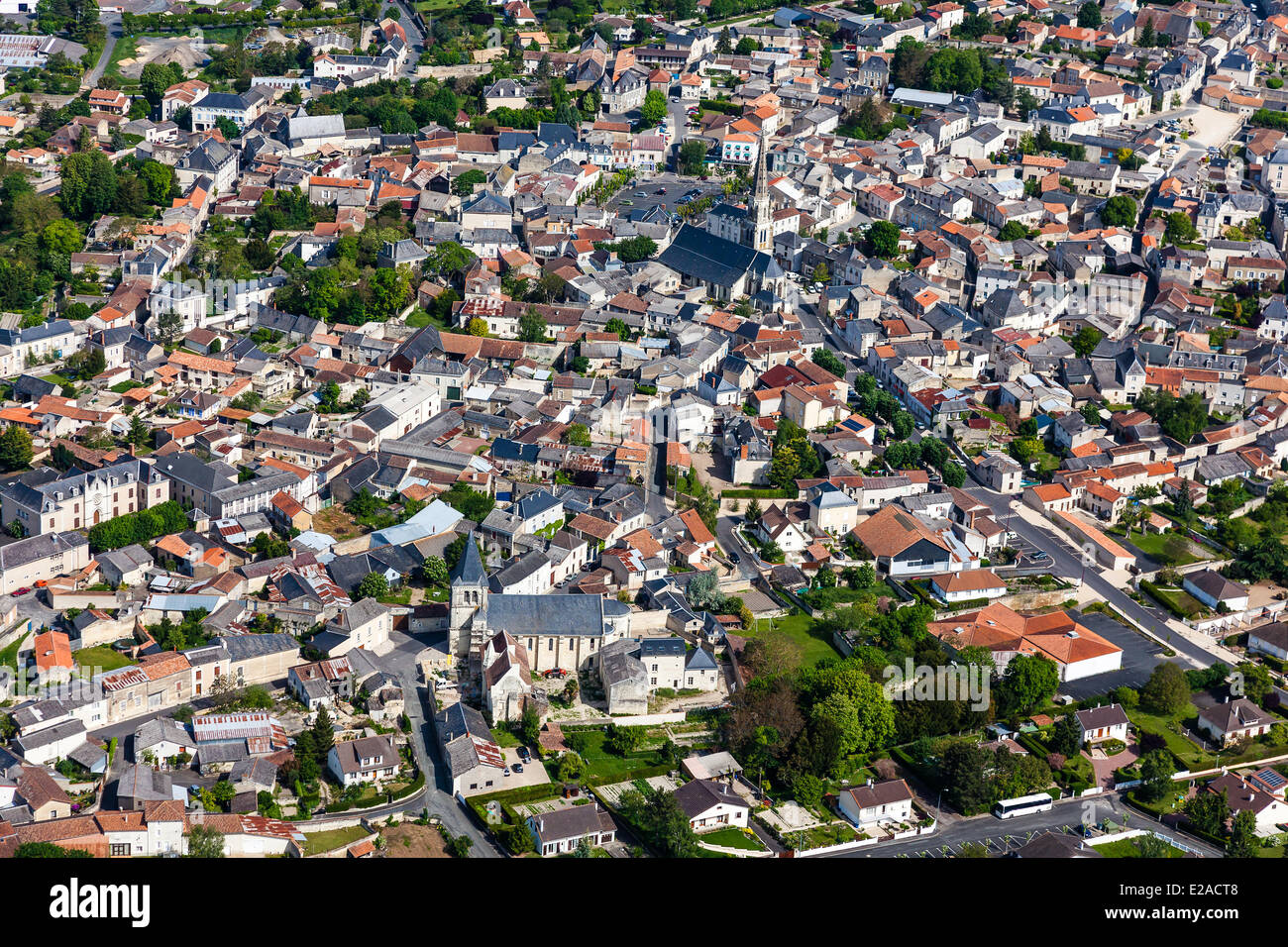 France, Vienne, Mirebeau (aerial view Stock Photo - Alamy