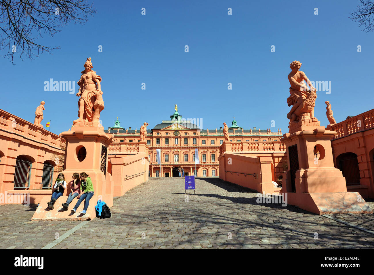 Germany, Baden Wuerttemberg, Black Forest, Rastatt, Rastatt castle seen ...