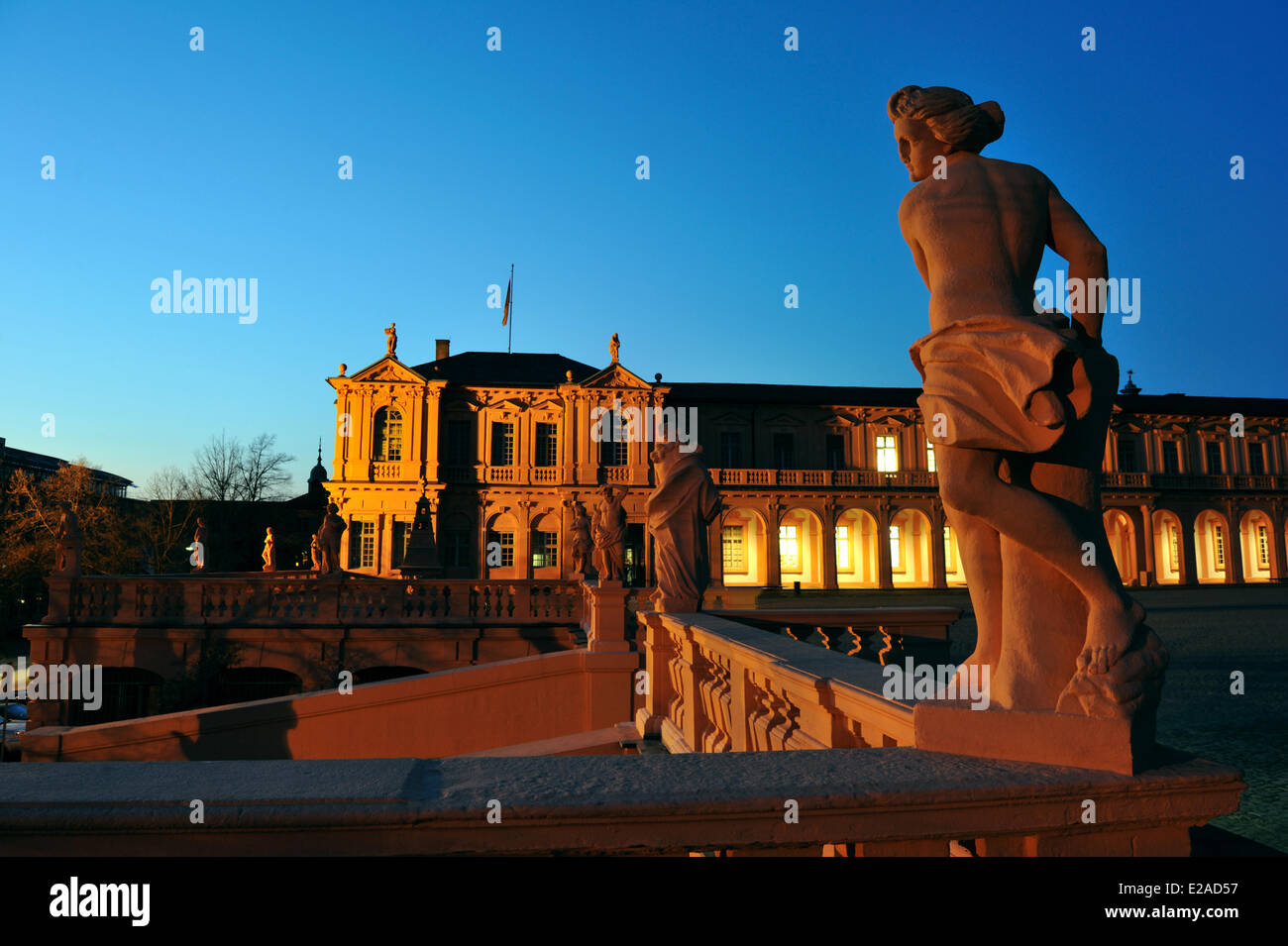 Germany, Baden Wuerttemberg, Black Forest, Rastatt, Rastatt castle seen ...