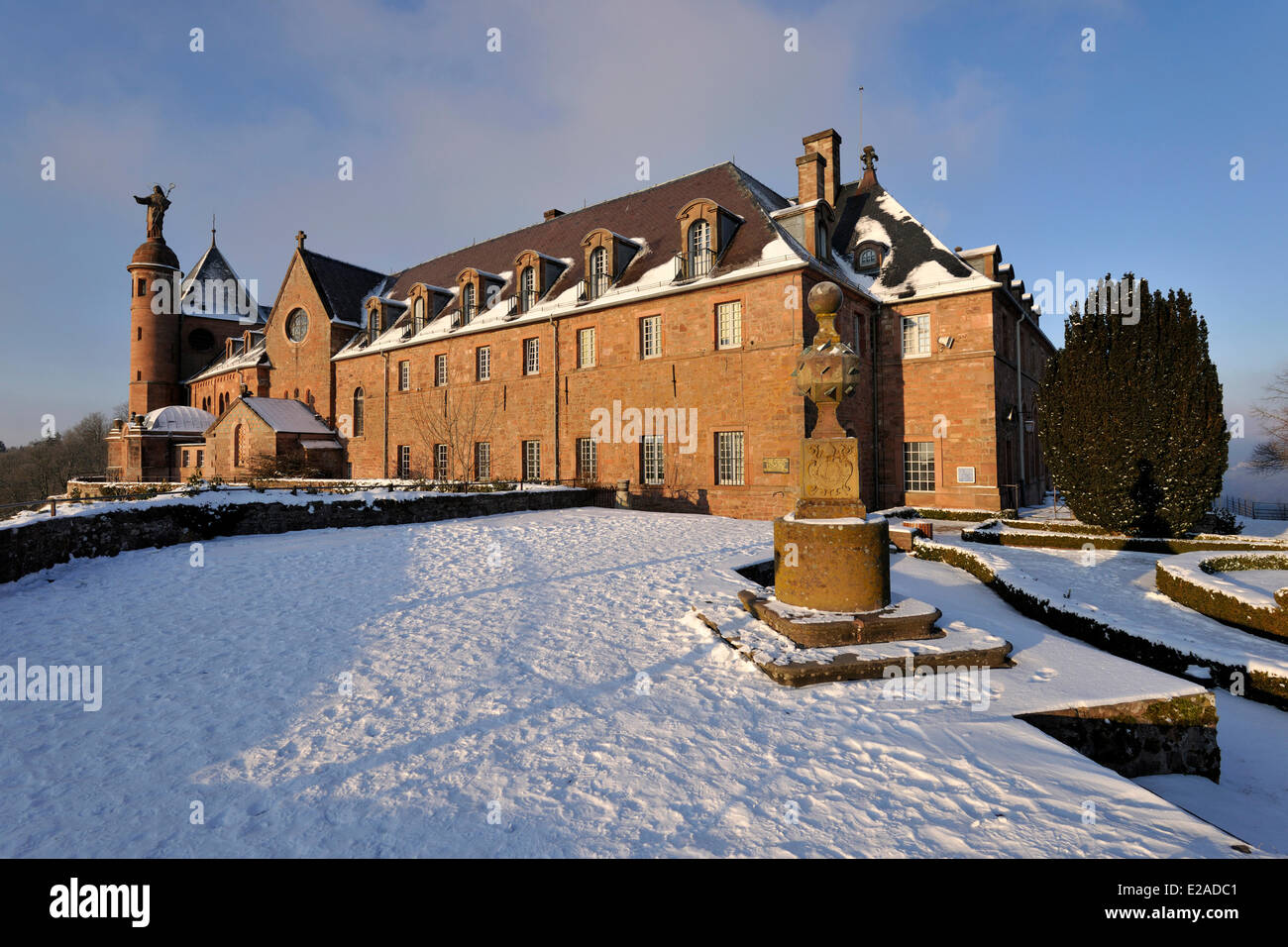 France, Bas Rhin, Mont St Odile, Sainte Odile convent, geographical ...