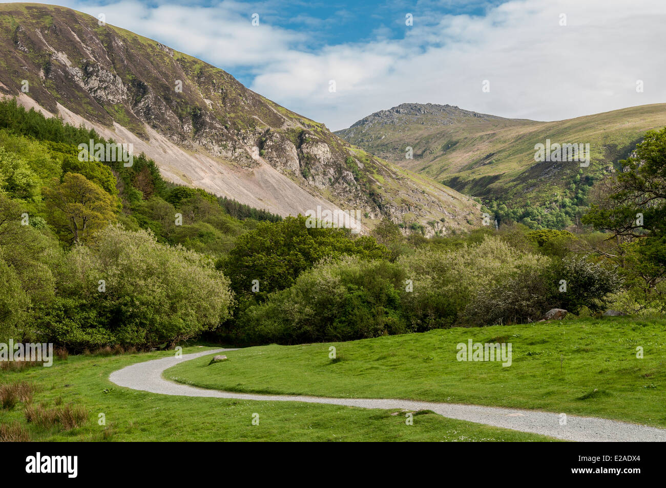 Public footpath leading to Rhaeadr fawr Aber Falls Abergwyngregyn North ...