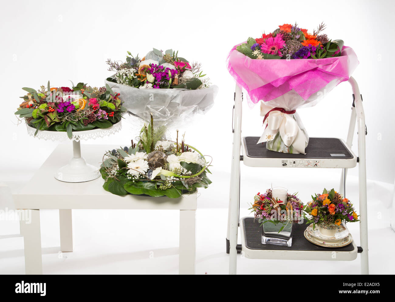 Arrangement of bouquets hi-res stock photography and images - Alamy