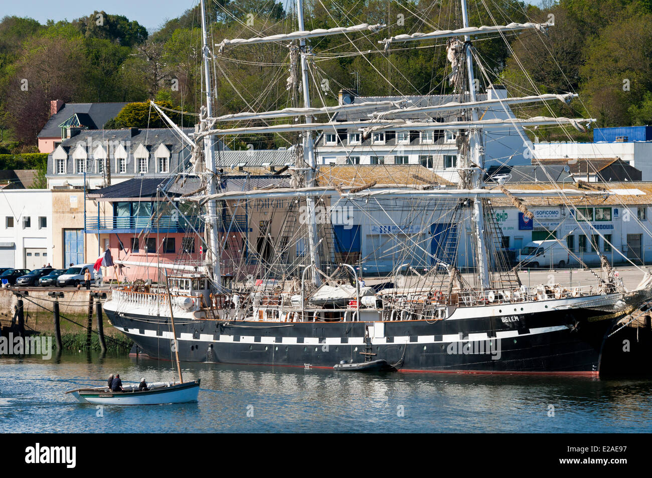 France, Finistere, Concarneau, Belem 3 masted ship built in 1896 Stock ...