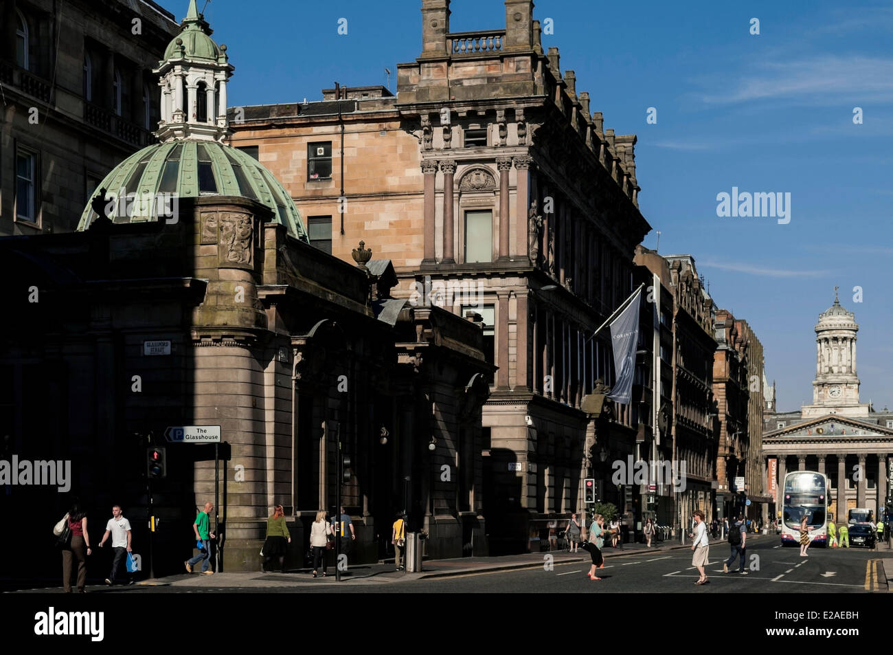 United Kingdom, Scotland, Glasgow, downtown, Ingram Street, in the ...