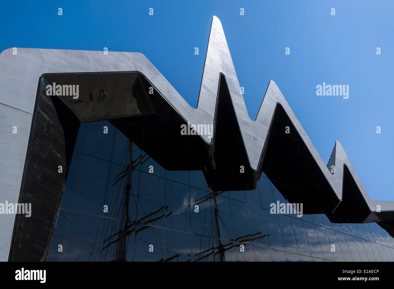 United Kingdom, Scotland, Glasgow, The Riverside Museum designed by ...