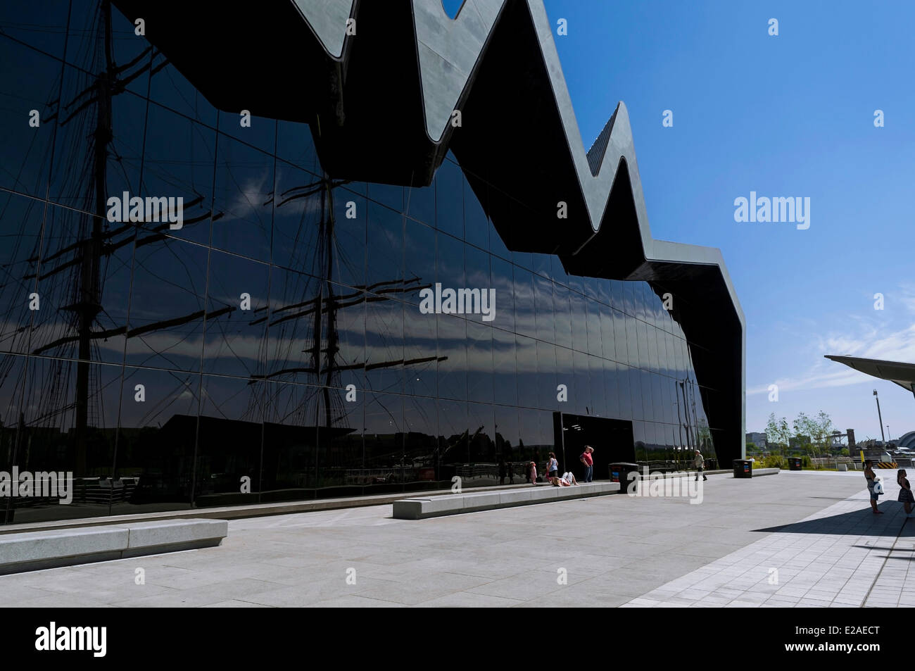 United Kingdom, Scotland, Glasgow, The Riverside Museum designed by ...