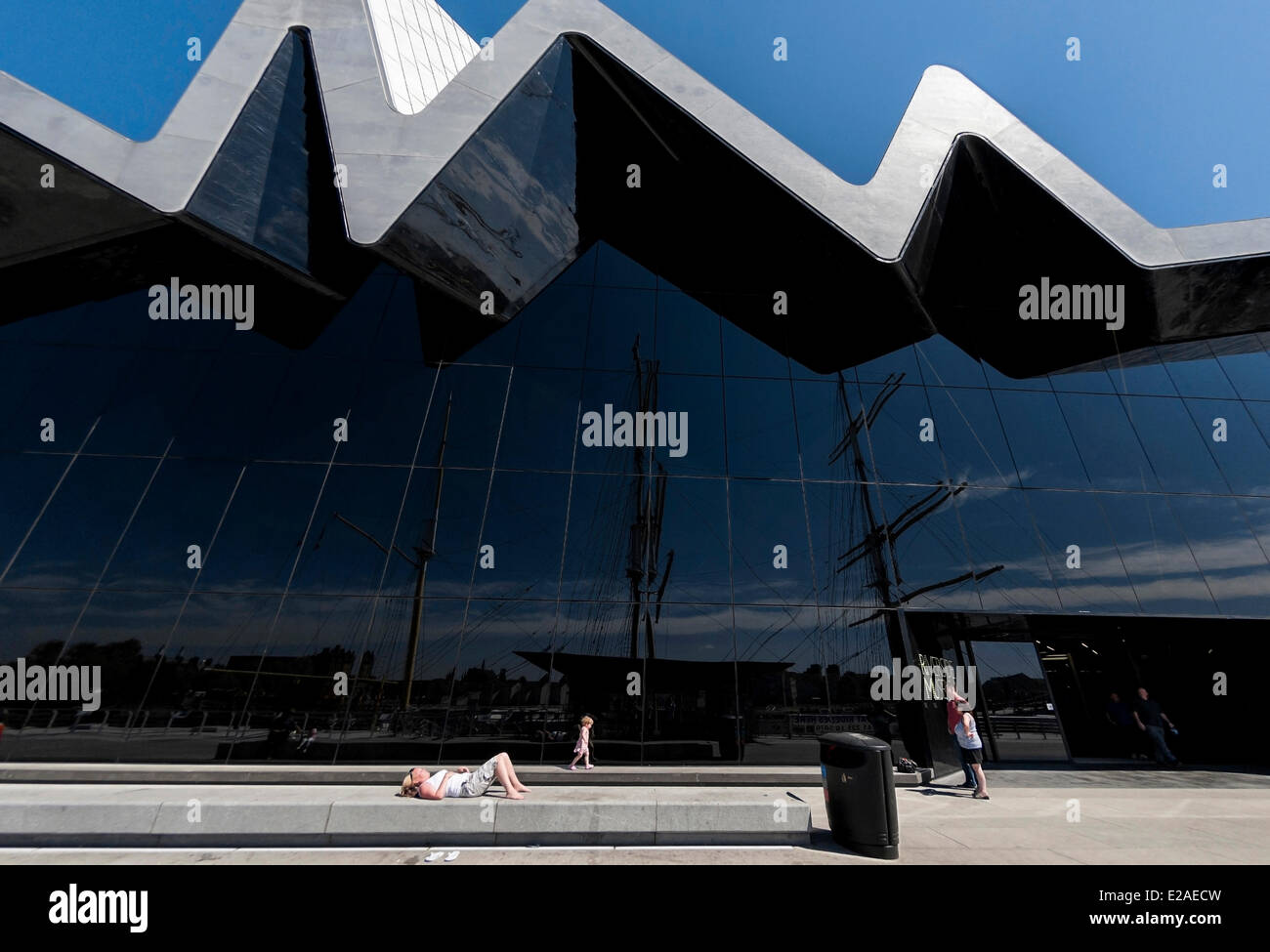 United Kingdom, Scotland, Glasgow, The Riverside Museum designed by ...