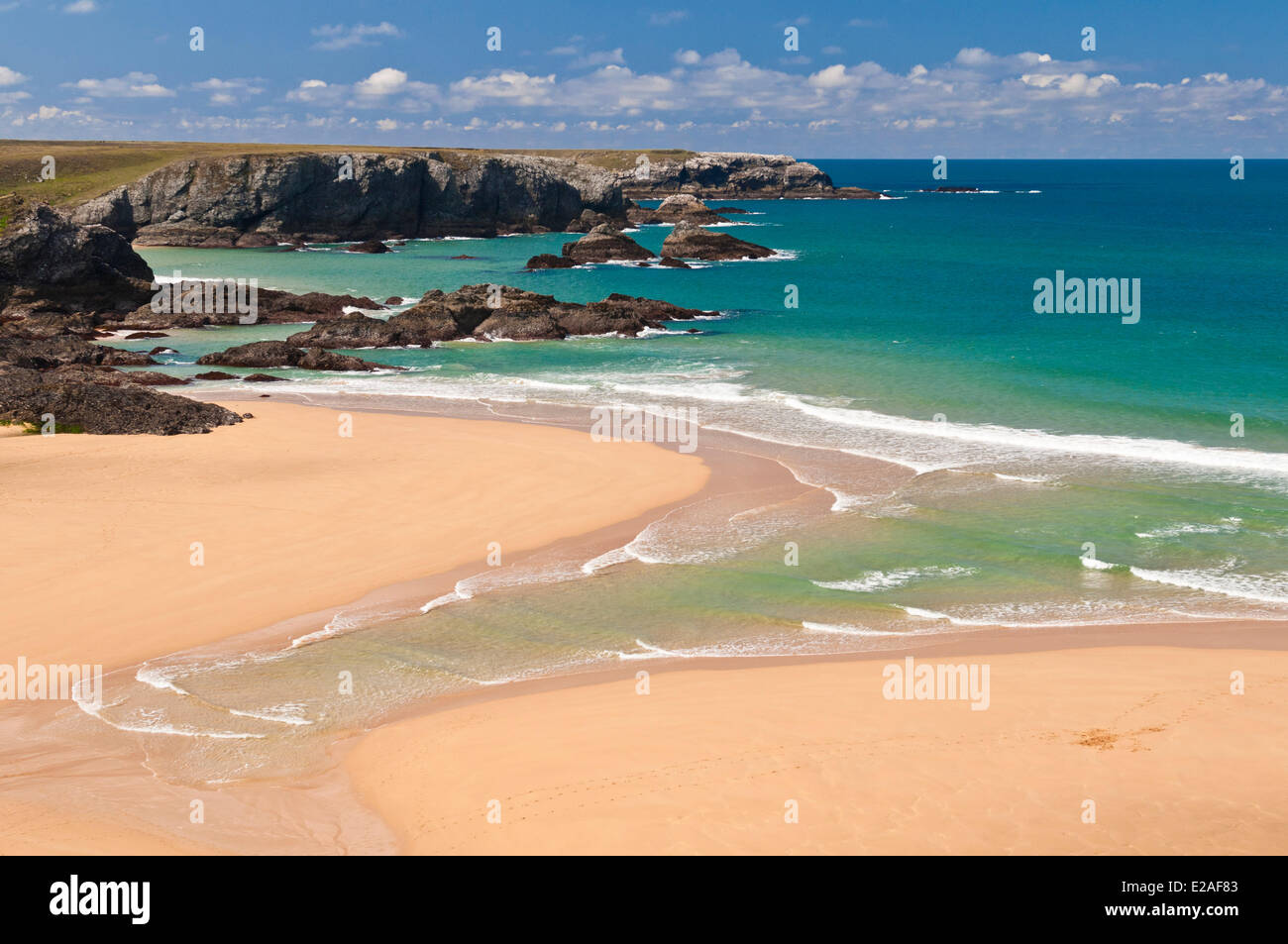 France, Morbihan, Belle Ile en Mer, the wild coast, along the GR340 ...