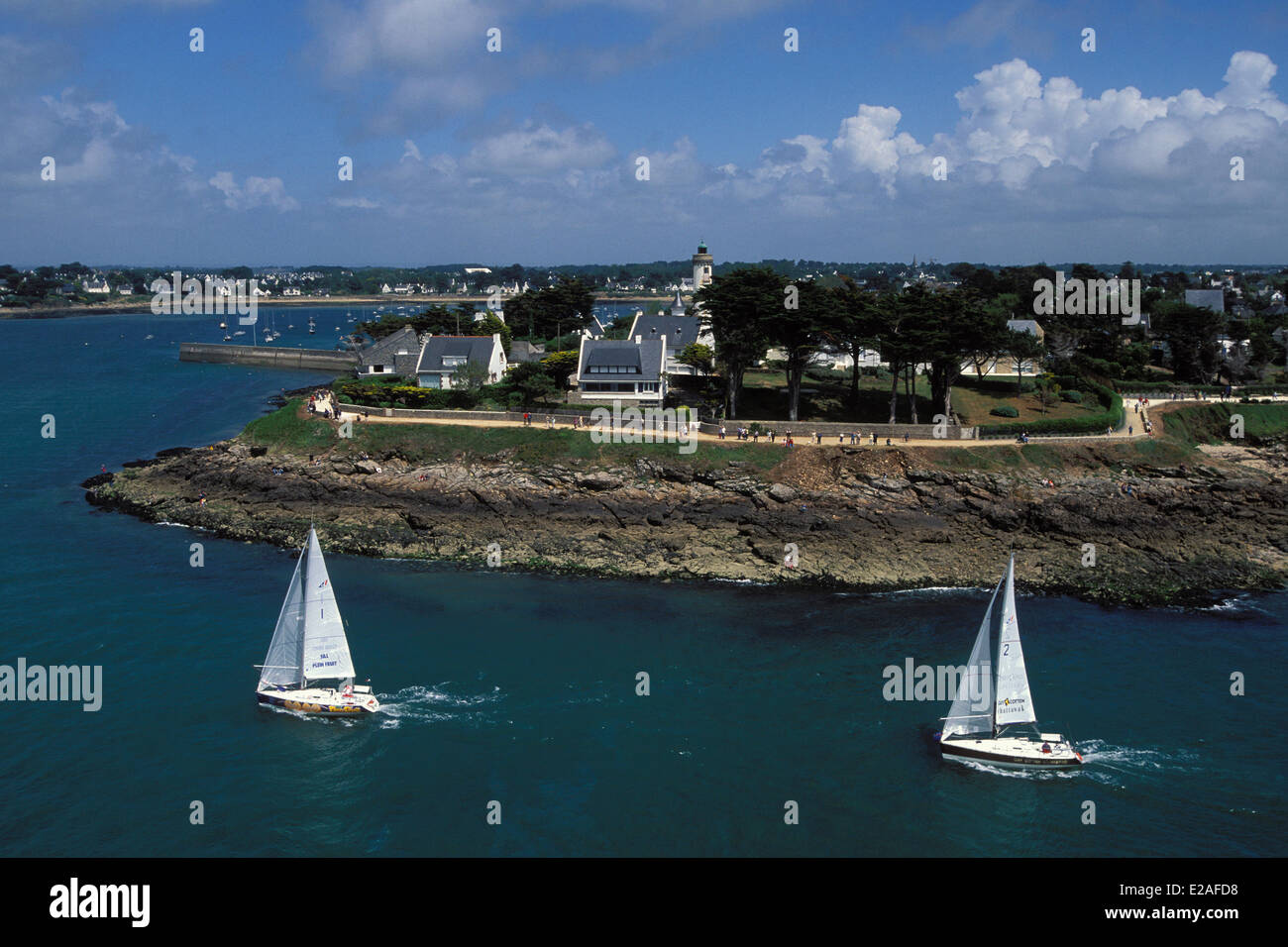 France, Morbihan, Quiberon Bay, entry of the Golfe du Morbihan, Presqu ...