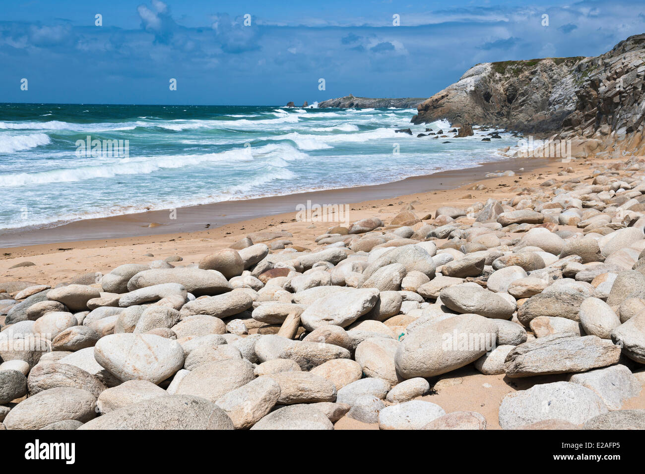 France, Morbihan, Cote Sauvage (the Wild Coast), Presqu'ile de Quiberon ...
