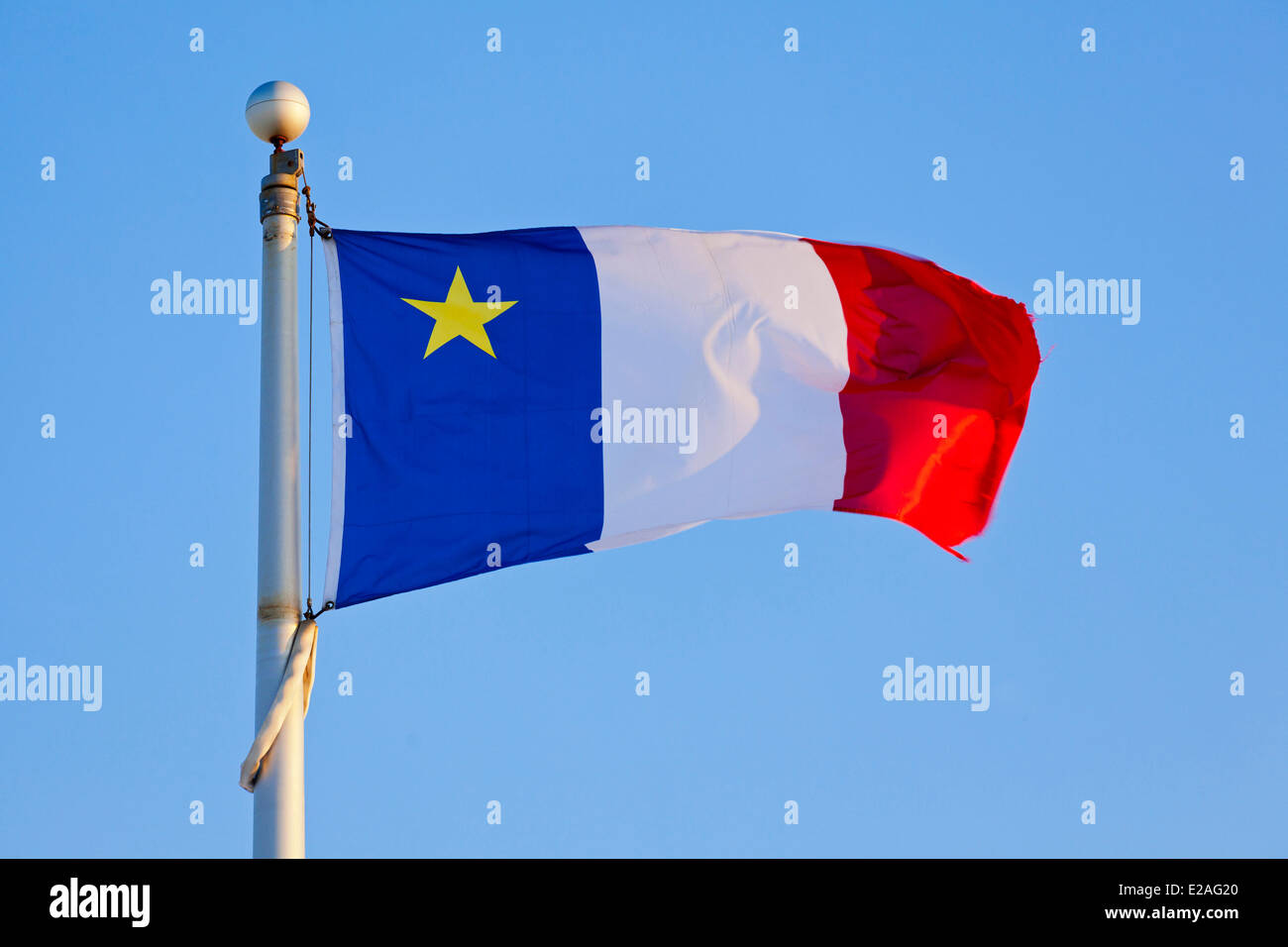 Acadian Flag Coloring Page