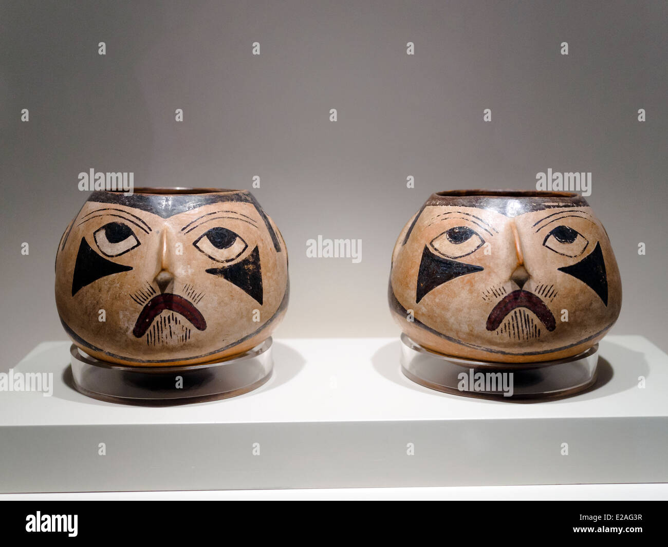 Bowls Representation of trophy heads Nasca Classic Period 1-800 AD ...