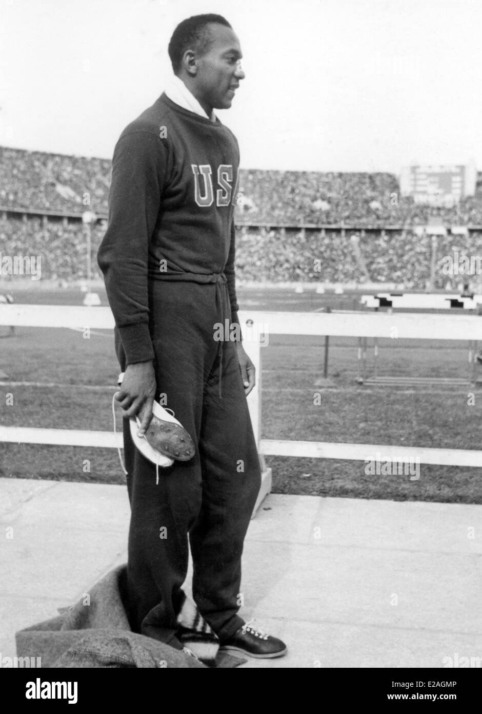 US athlete Jesse Owens at the Olympics in Berlin 1936 Stock Photo - Alamy