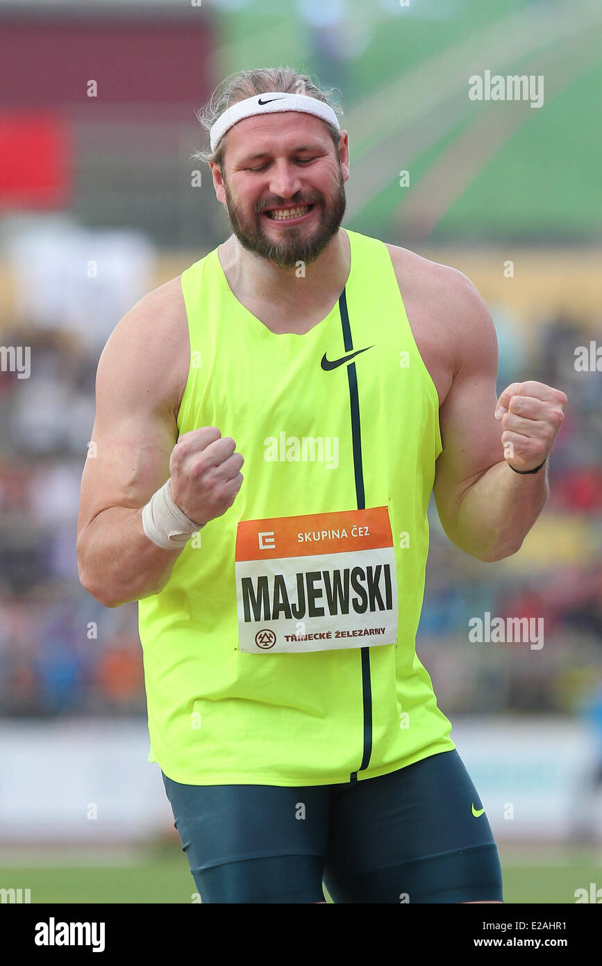Ostrava, Czech Republic. 17th June, 2014. Tomasz Majewski from Poland ...