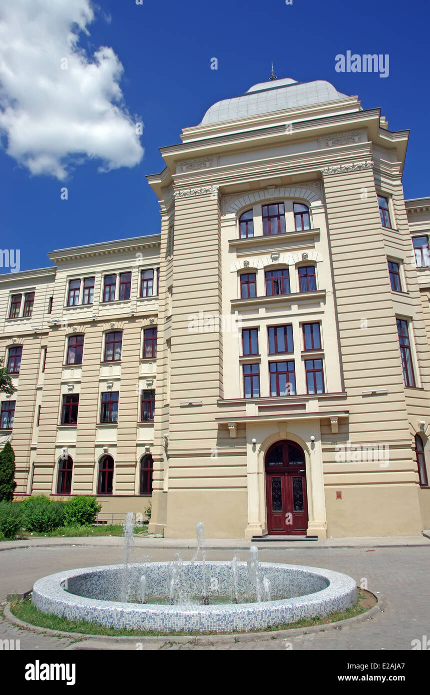 Iasi University building, baroque architectonic elements Stock Photo ...