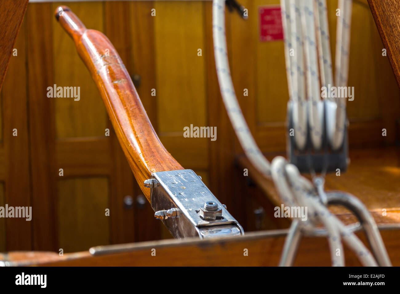 Rigging on a small yacht resting at Malthouse broad.Ranworth. Norfolk ...