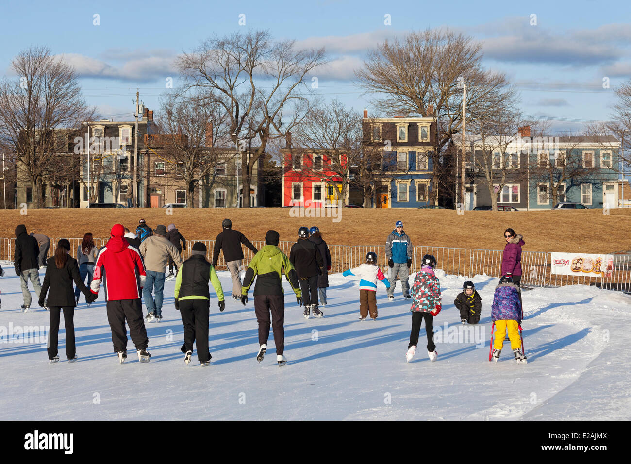 Canada, Nova Scotia, Halifax, Halifax Common, The Emera Oval, the rink ...