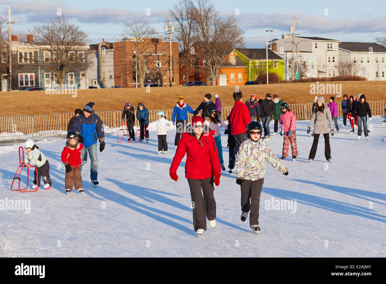 Canada, Nova Scotia, Halifax, Halifax Common, The Emera Oval, the rink ...