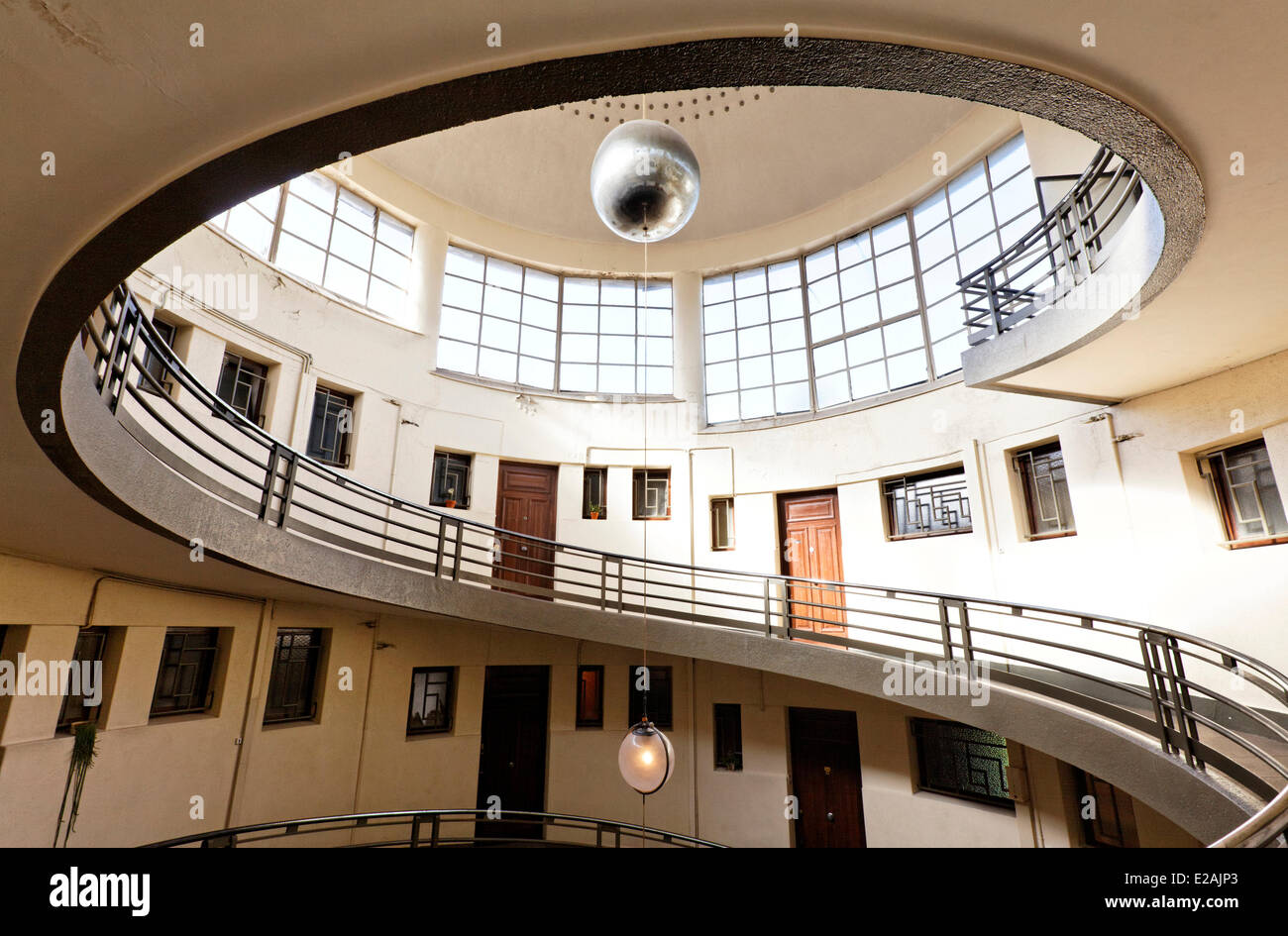 France, Loire, Saint Etienne, Chalets de Bizillon or building without ...