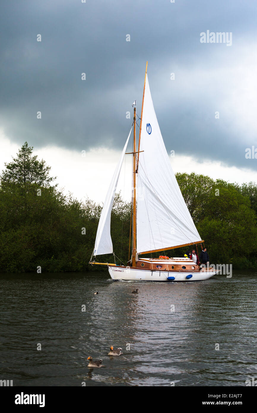 yachting. Malthouse Broad Ranworth Norfolk Broads England UK Stock ...