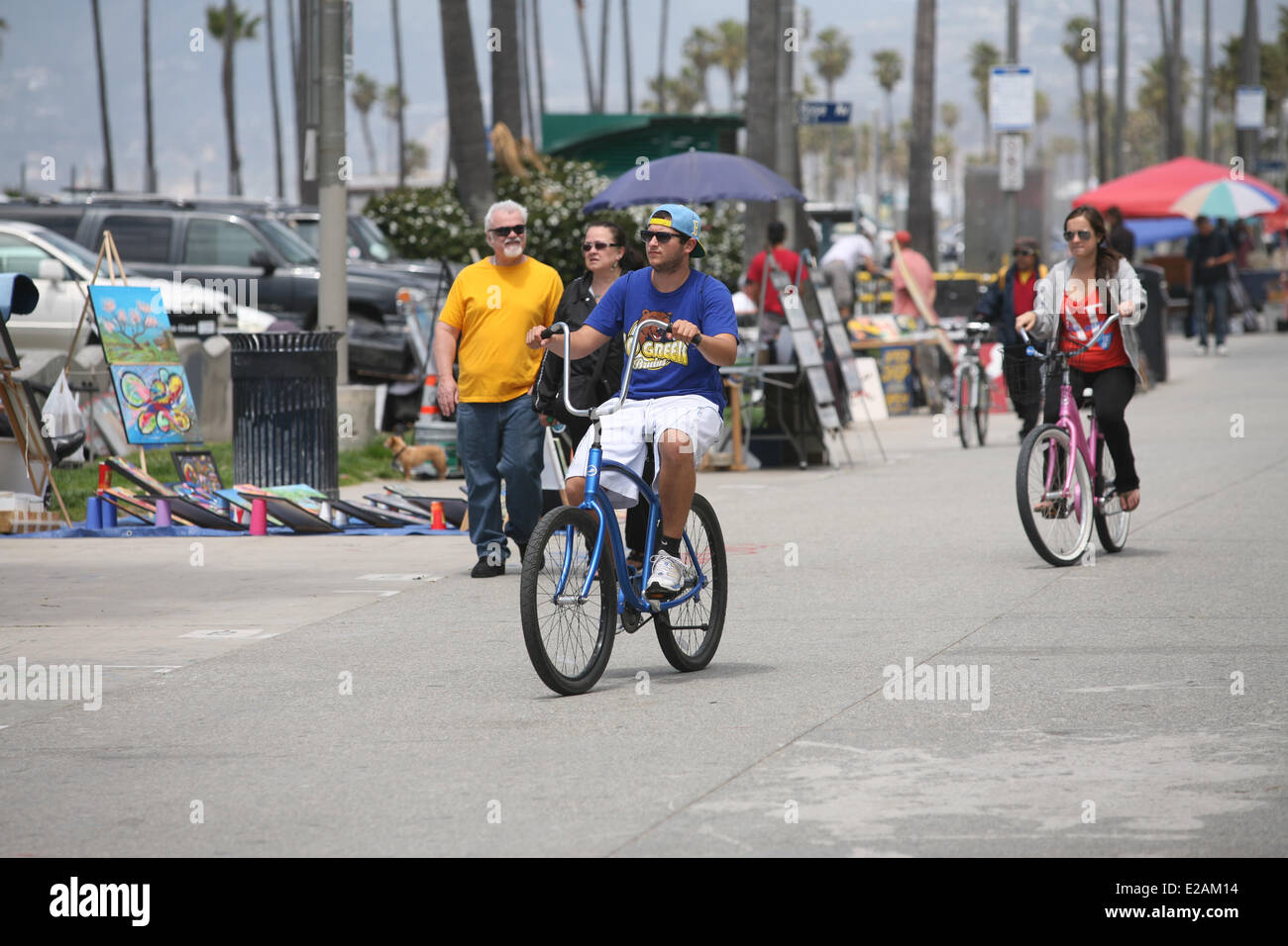 United States, California, Los Angeles, Californian bikes on Venice ...