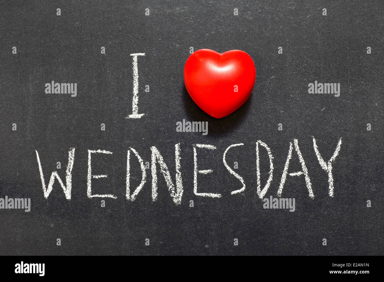 I love Wednesday phrase handwritten black chalkboard Stock Photo - Alamy