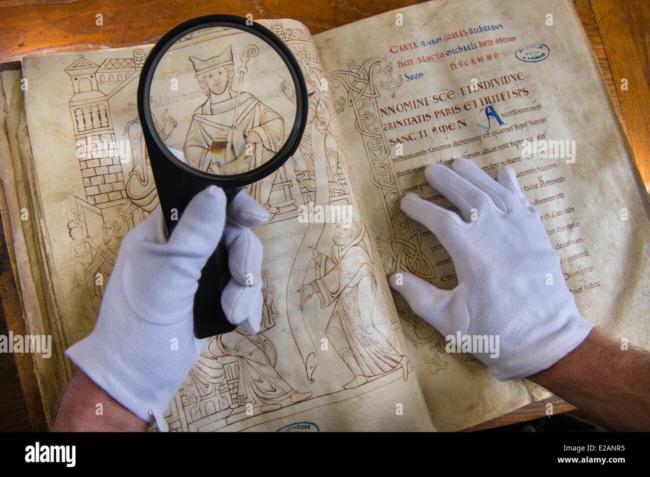France, Manche, Avranches, the Scriptorial, Mont Saint Michel ...