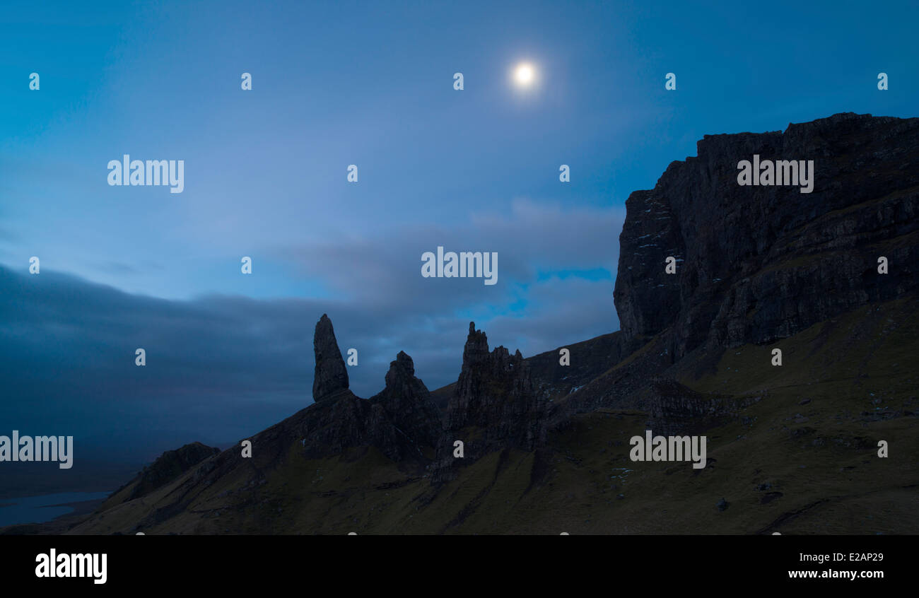 Moonlight at the Storr, Isle of Skye, Scotland Stock Photo - Alamy