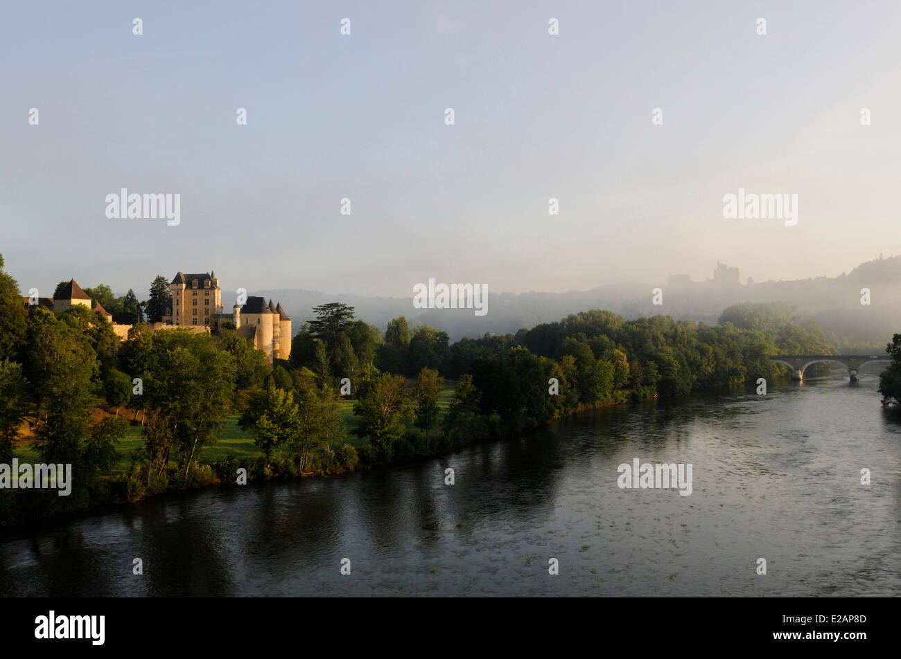 France, Dordogne, Perigord Noir, Castle Fayrac 16th century on the ...