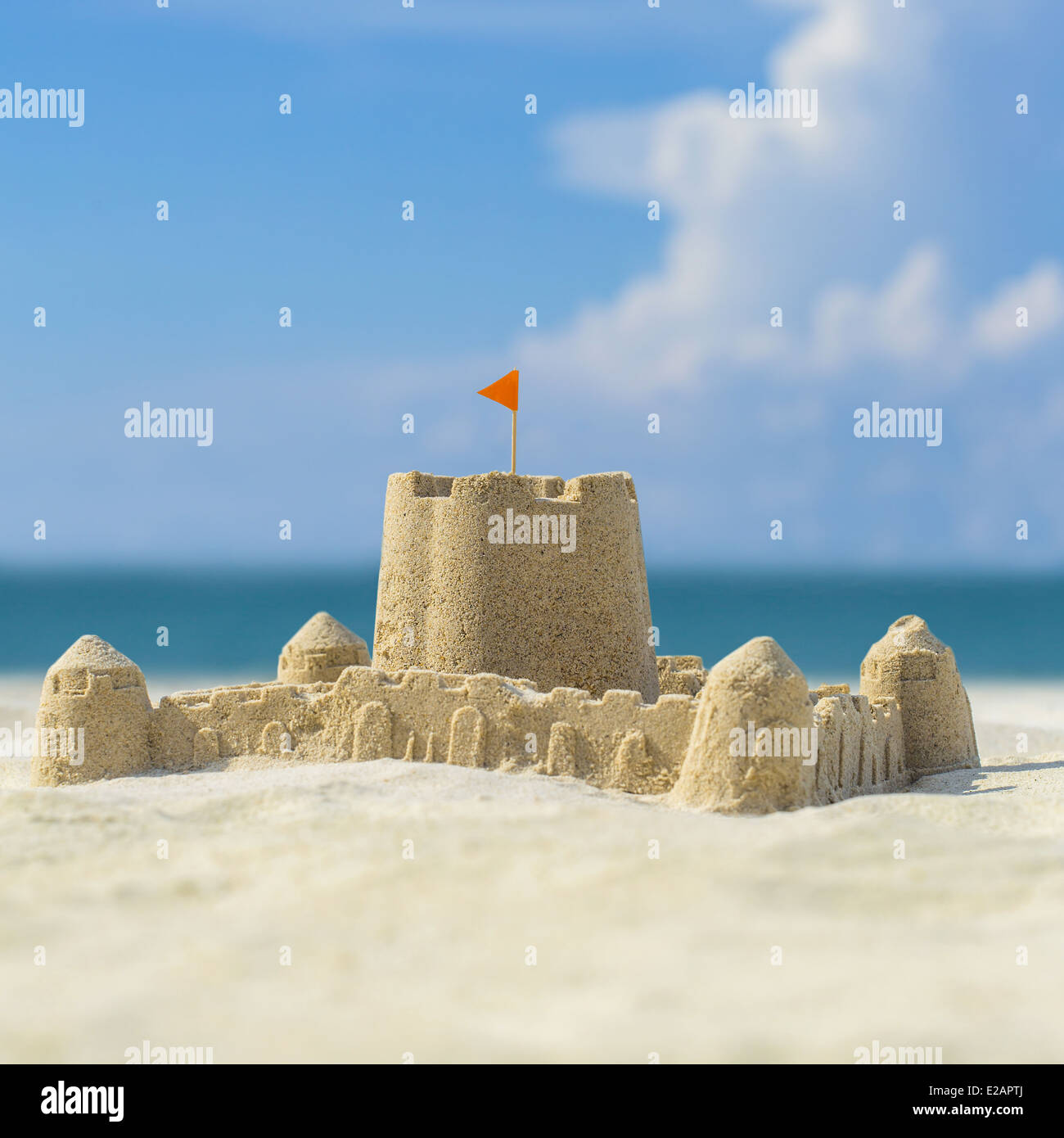 Sandcastle beach flag hi-res stock photography and images - Alamy