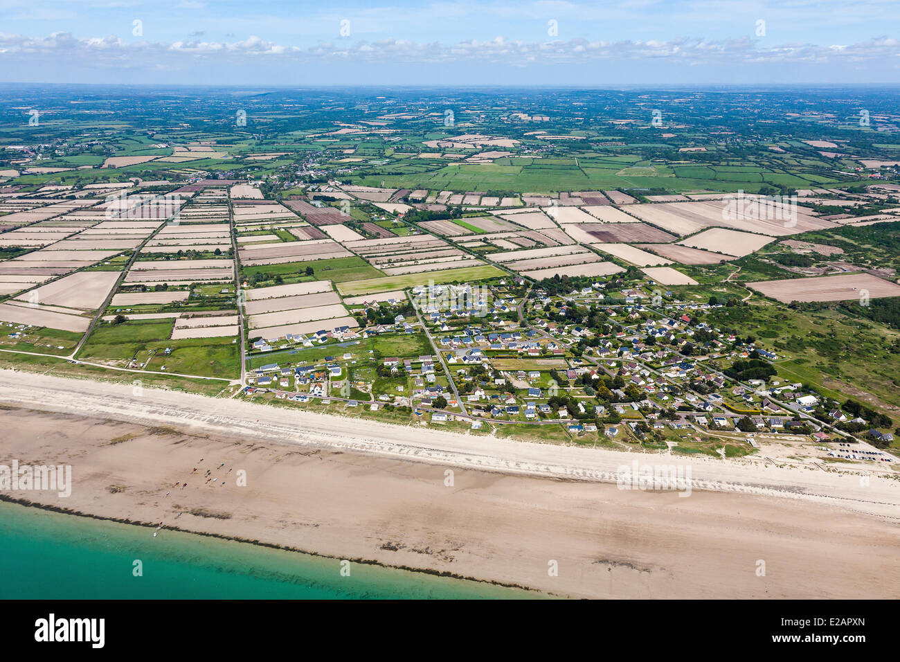 France, Manche, Bretteville sur Ay (aerial view Stock Photo - Alamy