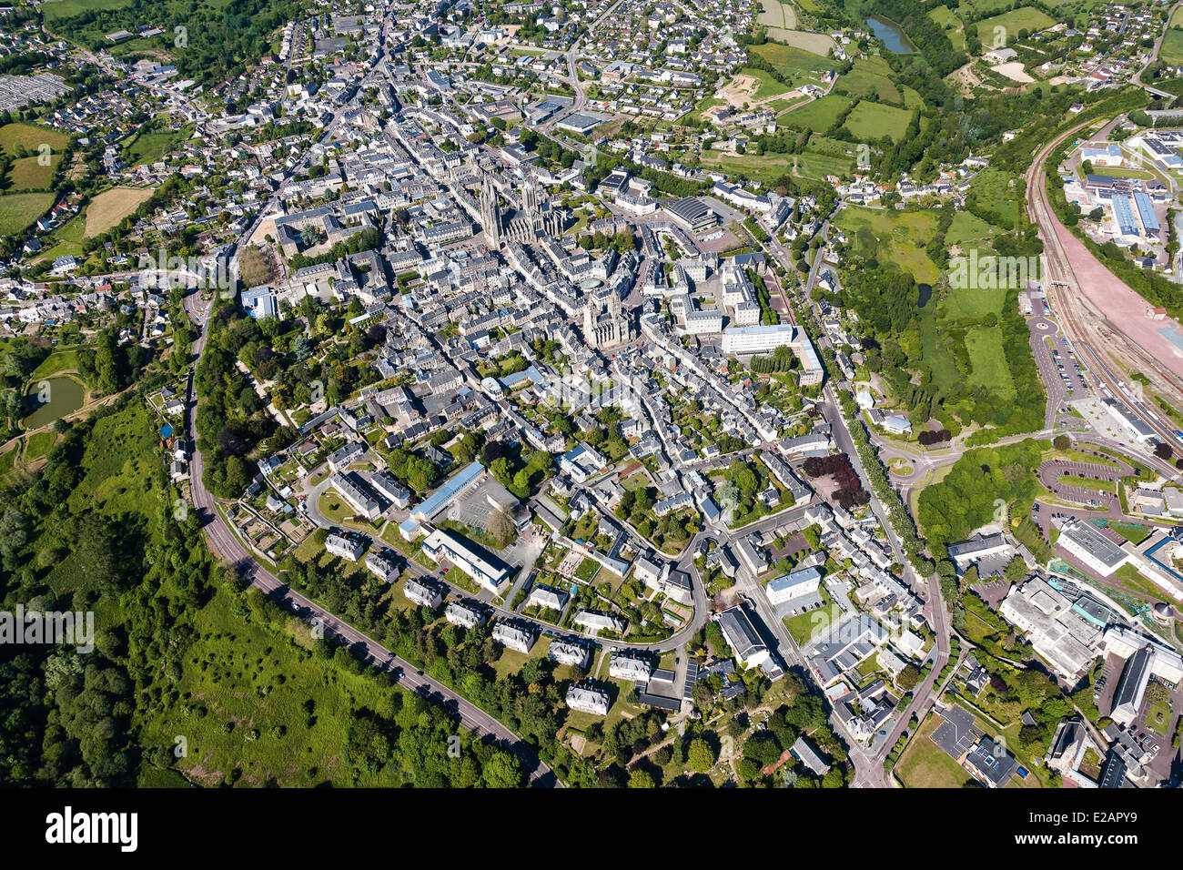 France, Manche, Coutances (aerial view Stock Photo - Alamy