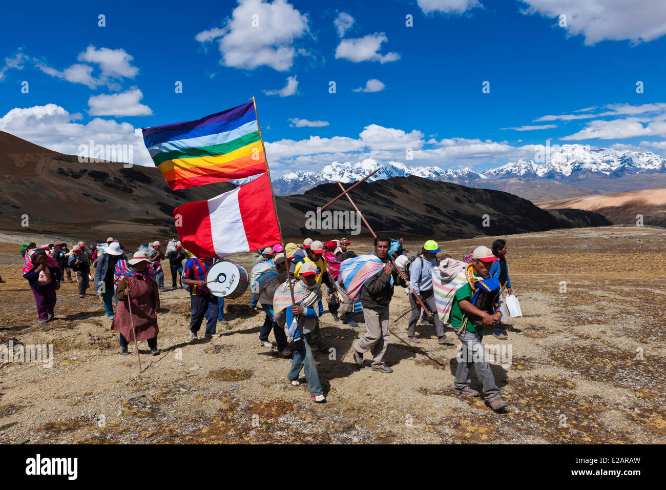 Peru, Cuzco province, Ocongate region, Lord Qoyllur Rit'i Day (or Snow ...