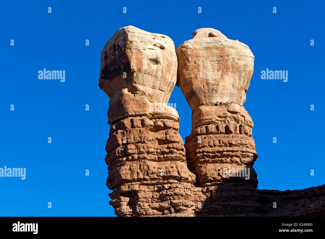 United States, Utah, Bluff area, Twin Rocks Stock Photo - Alamy