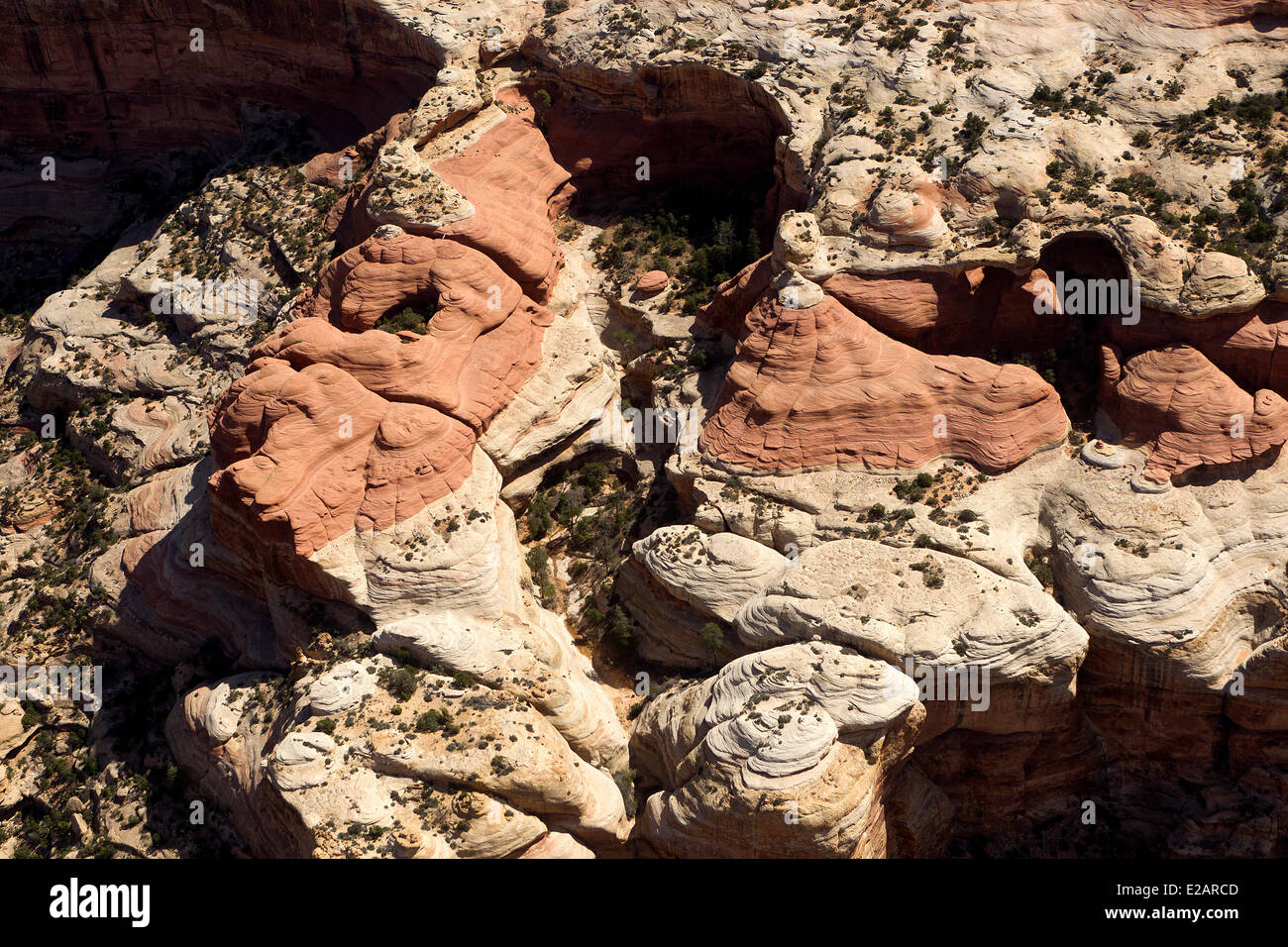 United States, Utah, Canyonland National Park, the Maze (aerial view ...