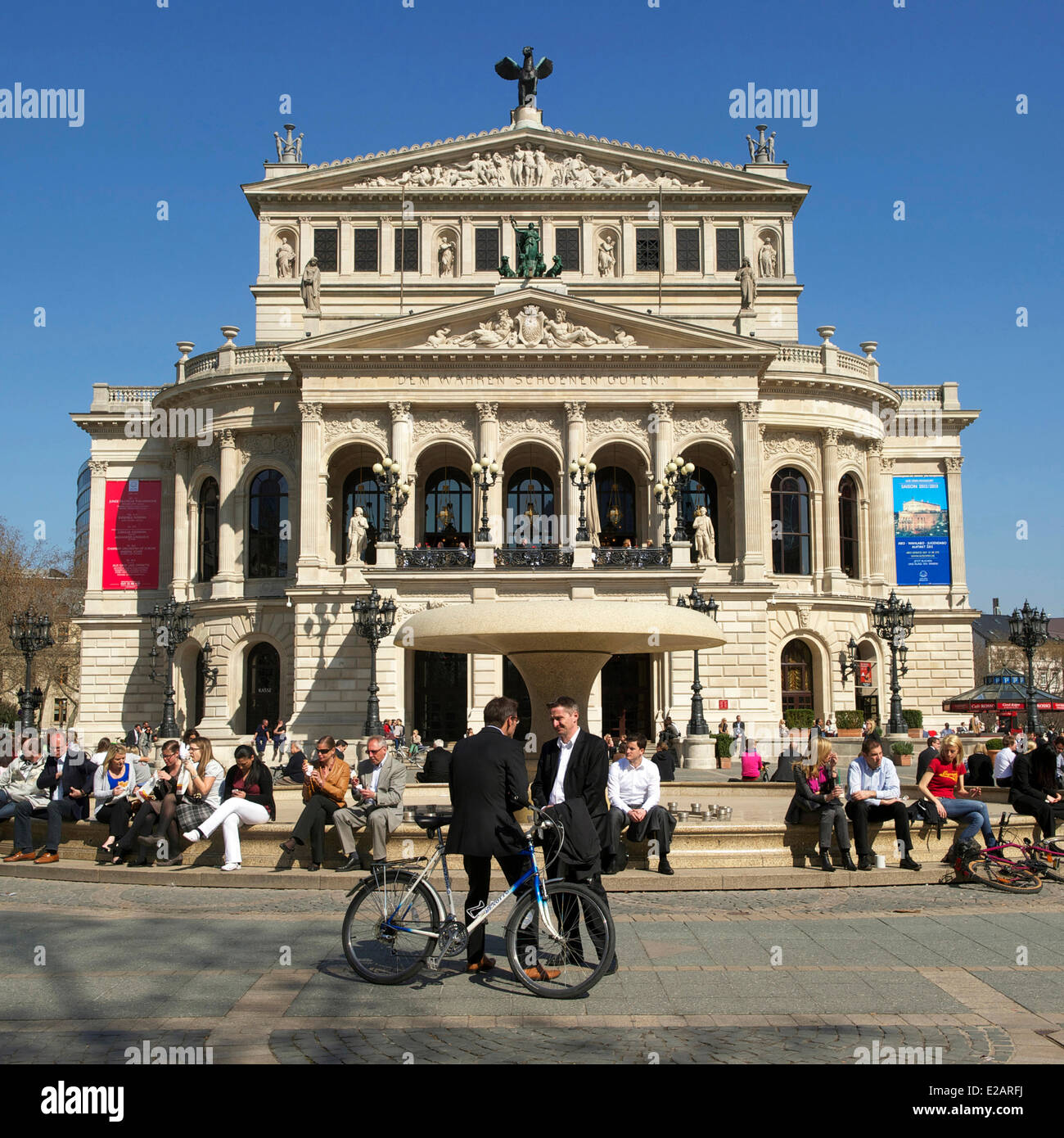 Old opera house and cyclist hi-res stock photography and images - Alamy